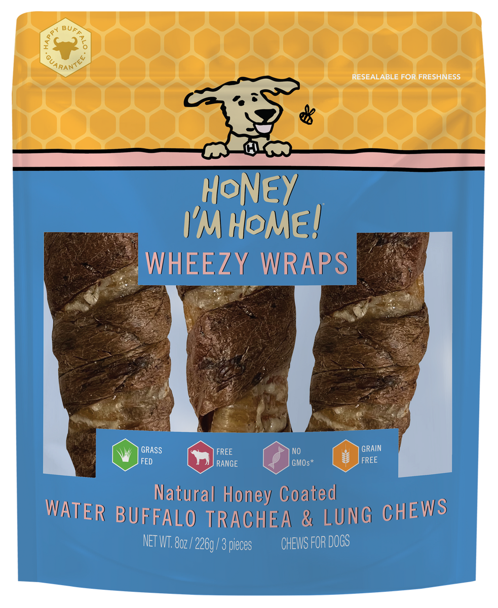 Buffalo Lung Wrapped Trachea Tube Chews for Dogs – Honey I'm Home Treats